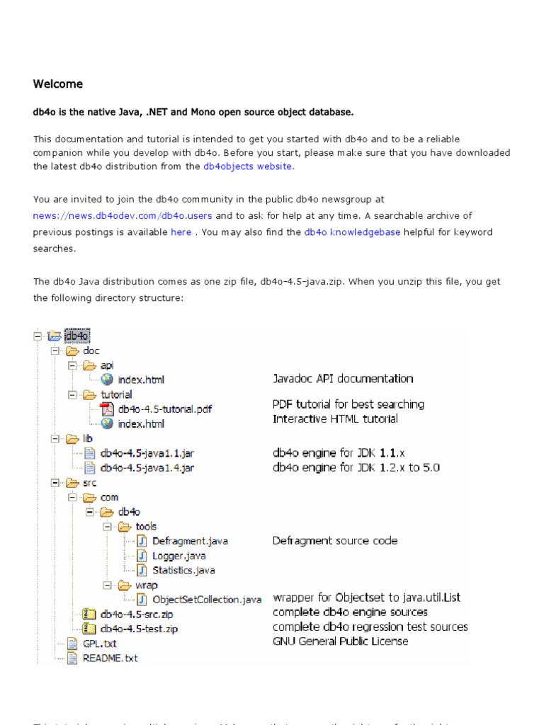 Db4o 4.5 Tutorial Java | PDF | Component Object Model | Java ... Db4o 4.5 Tutorial Java | PDF | Component Object Model | Java ...