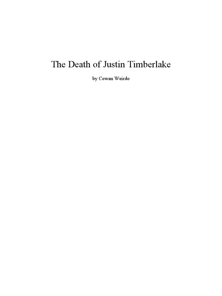 The Death of Justin Timberlake | PDF | Justin Timberlake