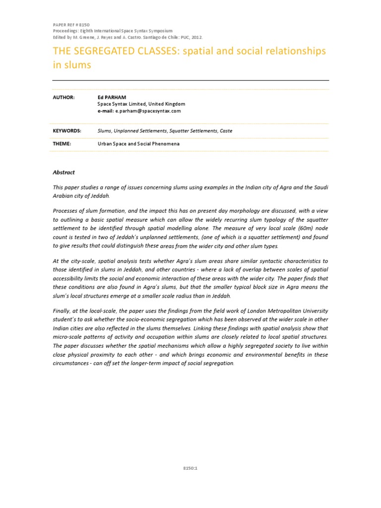 Agra Slum | PDF | Slum | Spatial Analysis