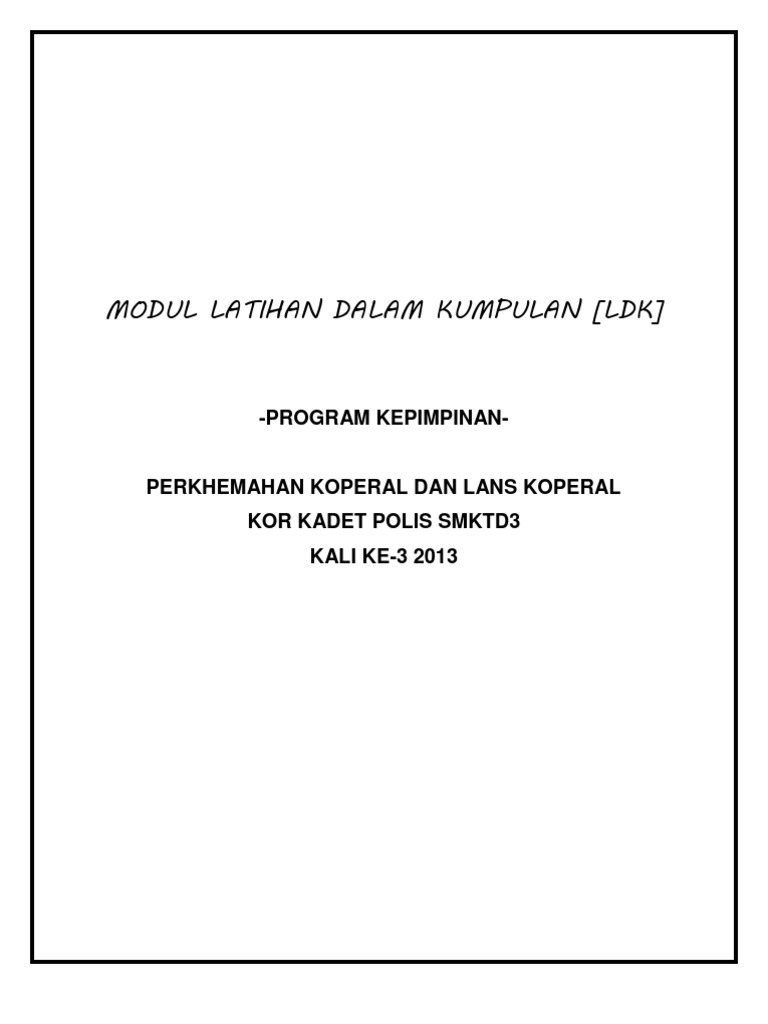 Modul Latihan LDK | PDF
