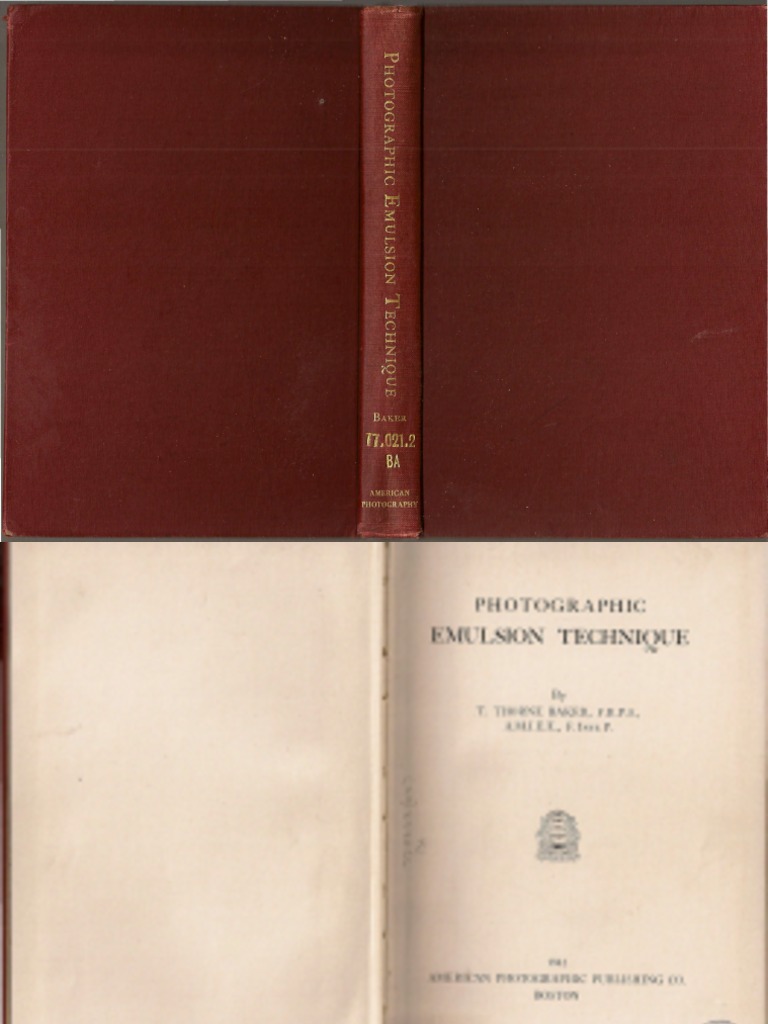 Photographic Emulsion Technique | PDF | Silver | Emulsion
