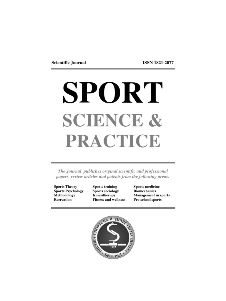 SPORT - Science & Practice - Vol. 1 No 1 | PDF | Motivation | Motivational