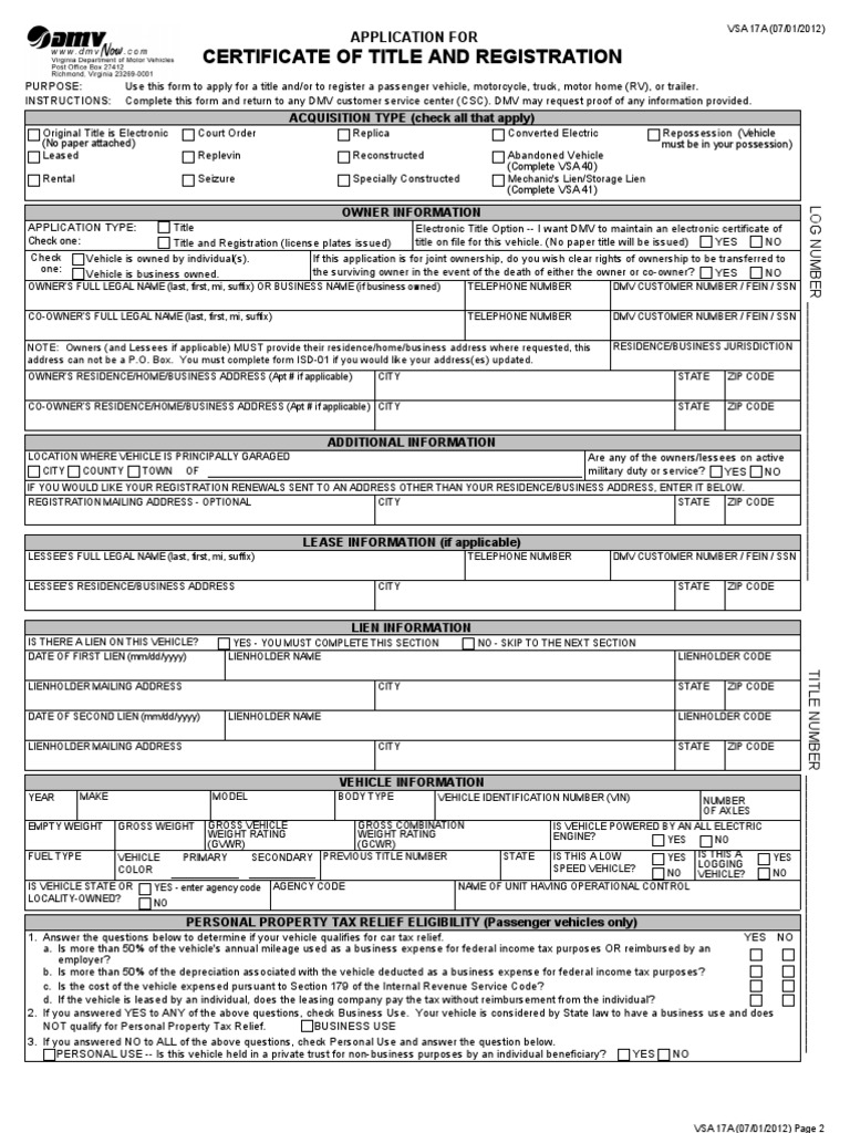 Cert Title | Department Of Motor Vehicles | Fee
