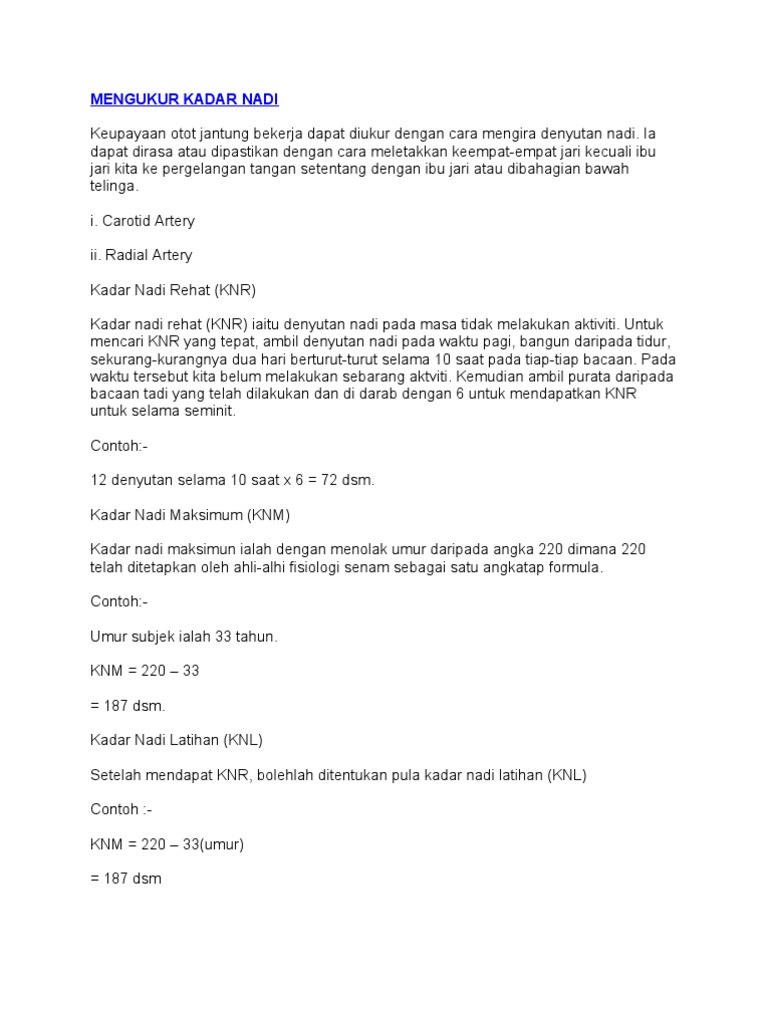 Mengukur Kadar Nadi 2 | PDF