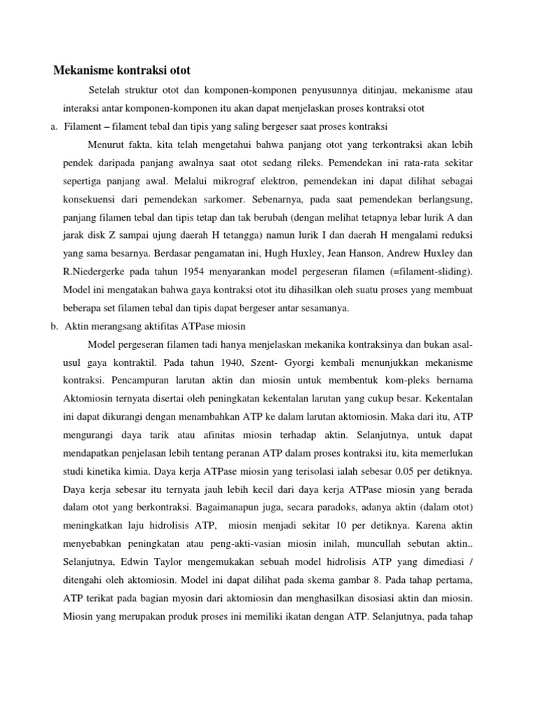 Mekanisme Kontraksi Otot Dan Kram | PDF