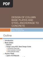 AISC Design Guide 01 - Base Plate and Anchor Rod Design | PDF