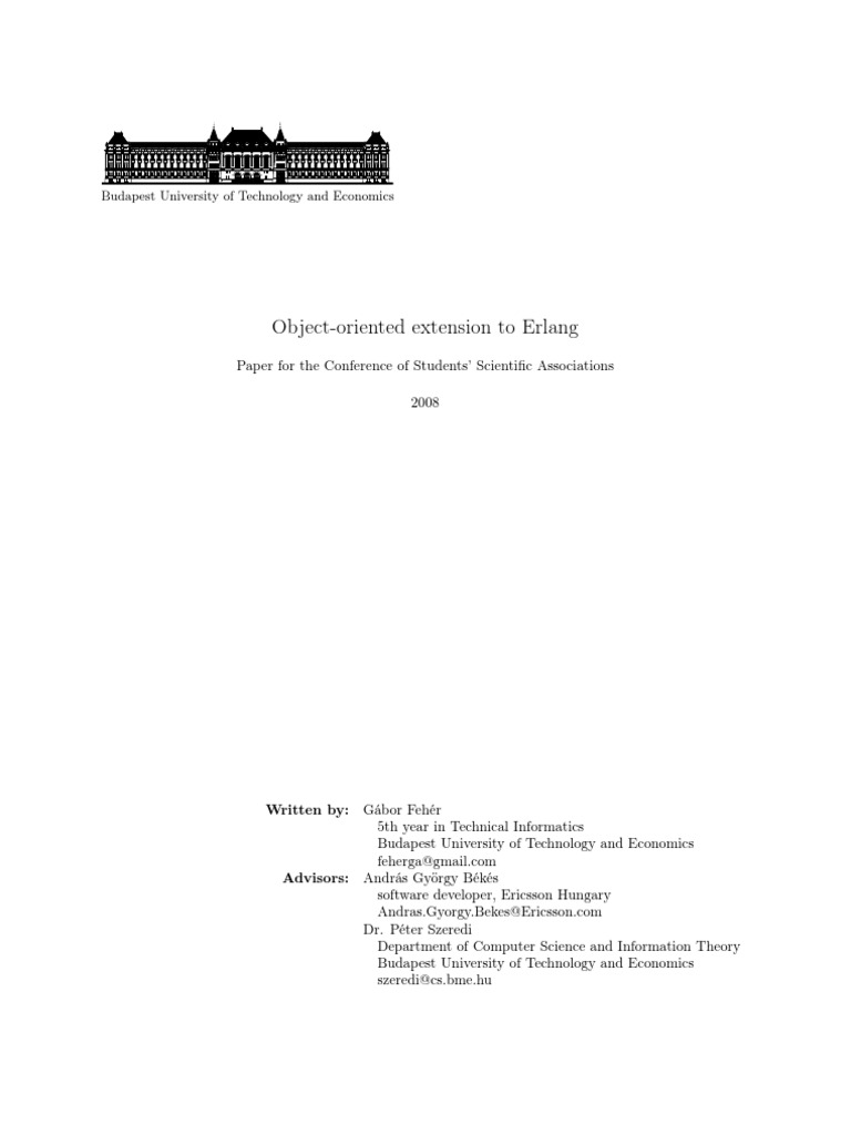Erlang | PDF | Method (Computer Programming) | Inheritance (Object Oriented Programming)