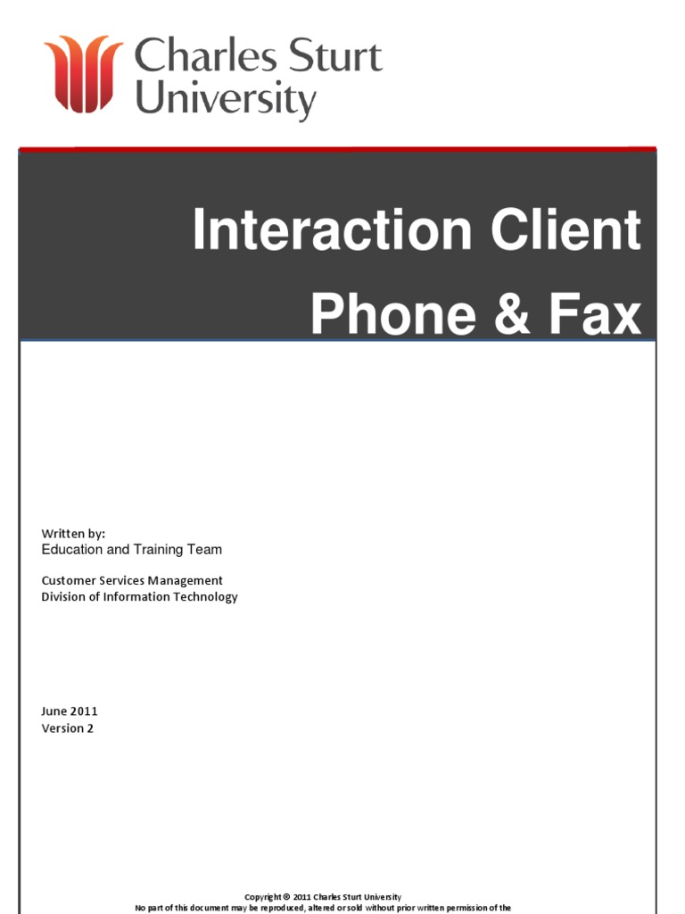 Interaction Client Phone & Fax | PDF | Voicemail | Icon (Computing)