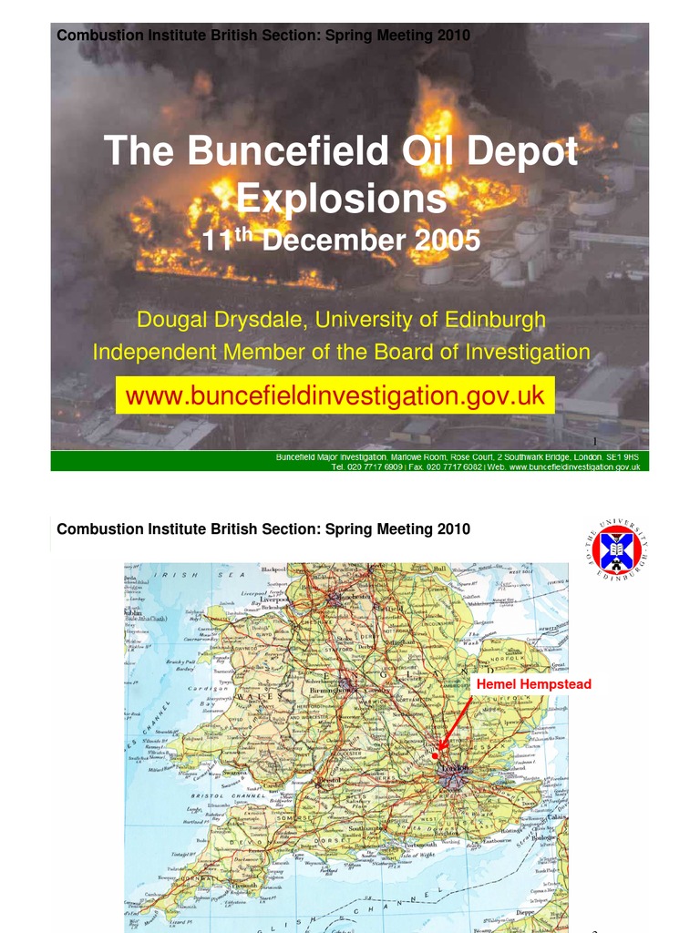 Buncefield Presentation CI | PDF | Explosion | Combustion