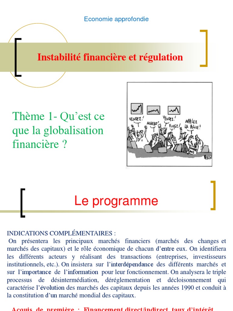 Comprendre la globalisation financière | PDF | Produit dérivé financier ...
