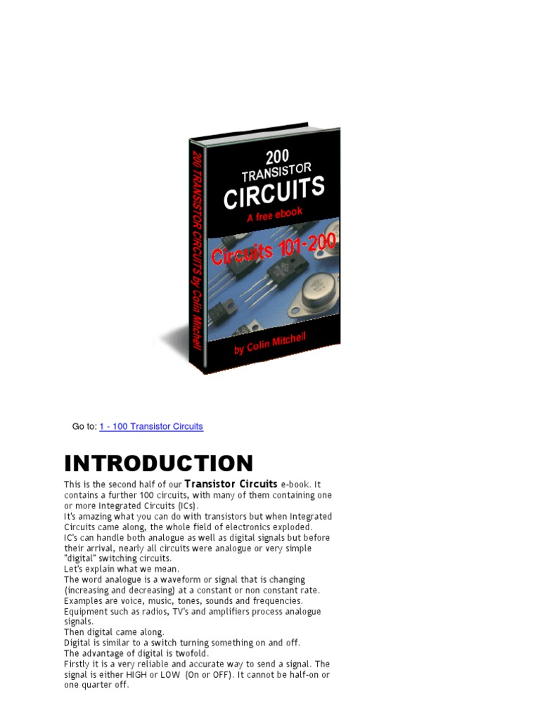 1 100 Transistor Circuits Pdf Electronic Circuits Relay