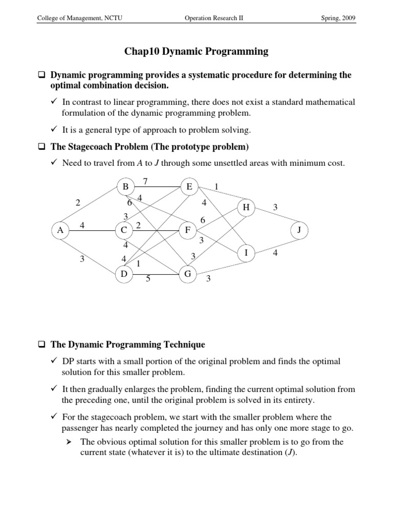 Optimal Route Planning Using Dynamic Programming | PDF | Dynamic ...