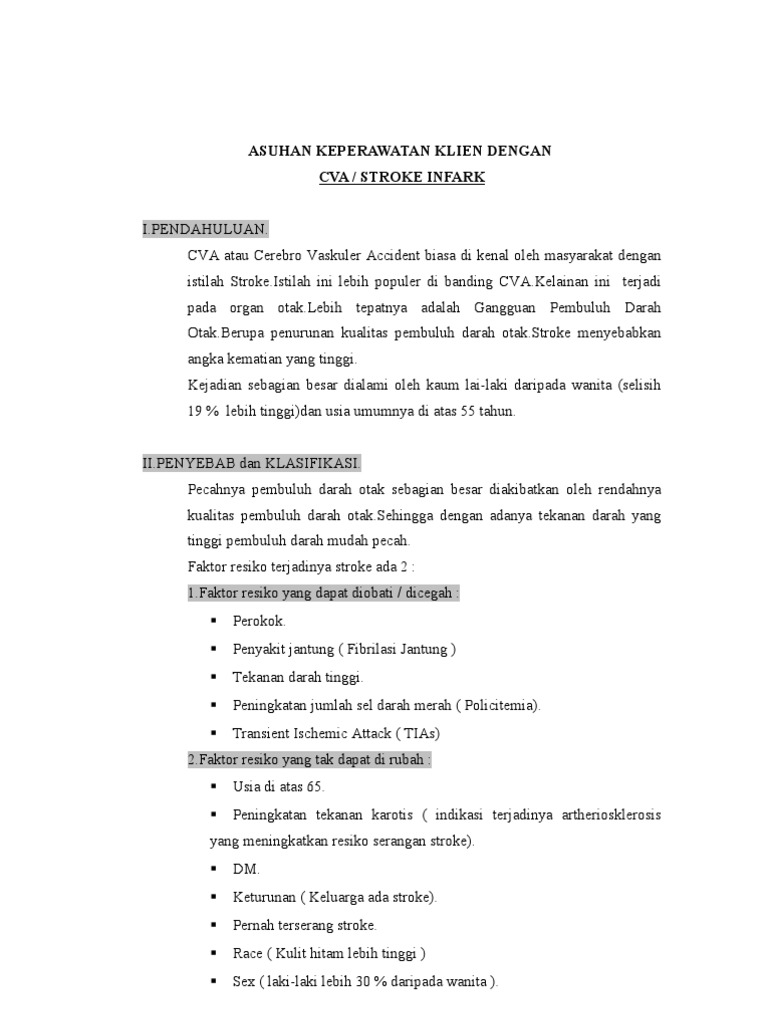 Askep Cva Infark | PDF