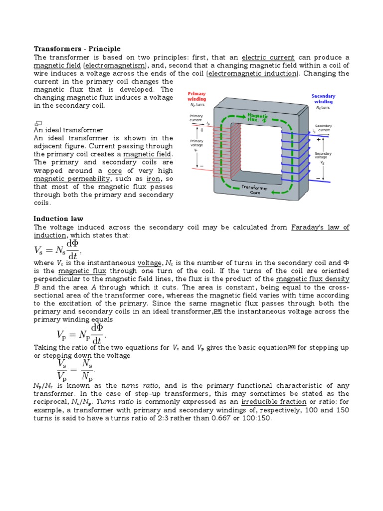 Transformers - Principle | PDF | Transformer | Inductor