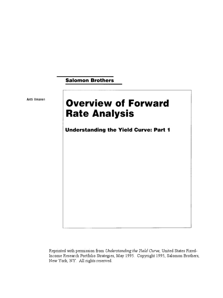 (Salomon Brothers) Understanding The Yield Curve, Part 1 - Overview of Forward Rate Analysis | PDF