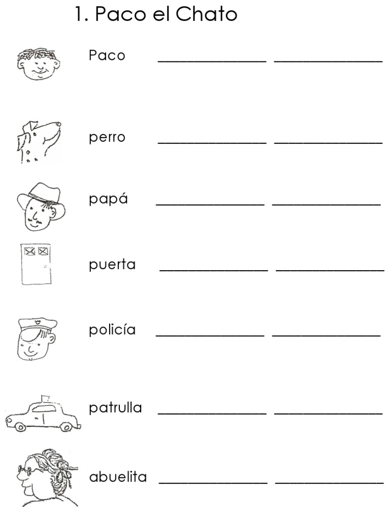 Actividades de Paco el Chato para Colorear | PDF | Juegos y actividades ...