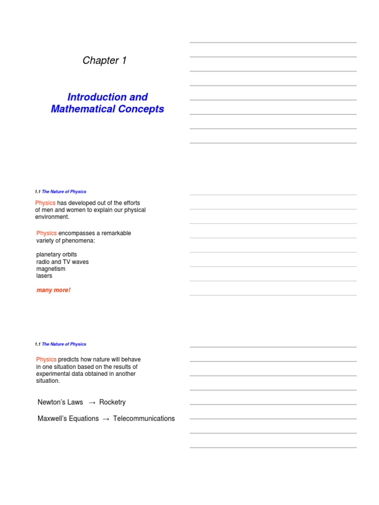 1 Introduction And Mathematical Concepts Pdf Euclidean Vector Physics