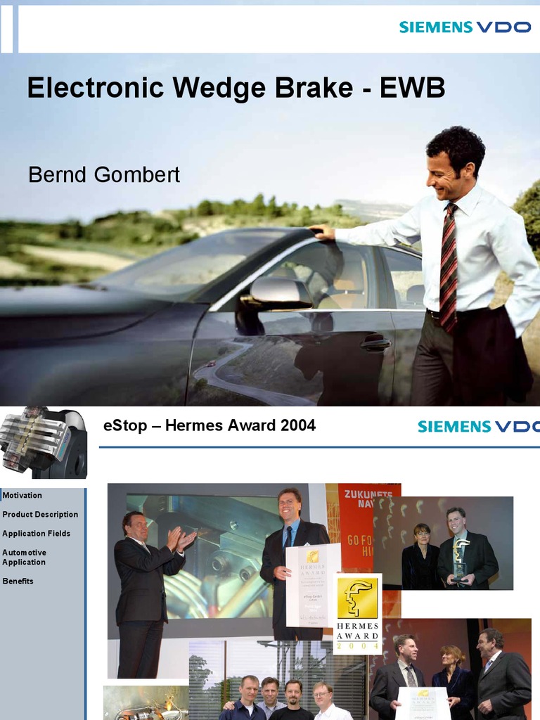 Electronic Wedge Brake - EWB: Bernd Gombert | PDF | Brake | Vehicles