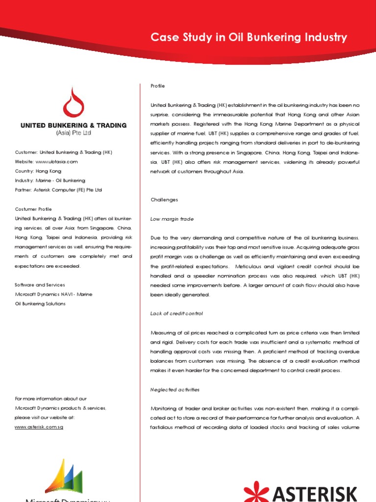 Oil Bunkering Solutions in Asia | PDF | Fuel Oil | Profit (Accounting)