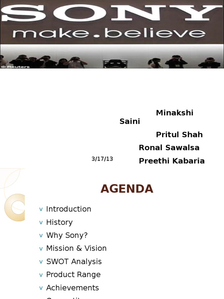 An Analysis of Sony Corporation: Tracing the History, Mission, Vision ...