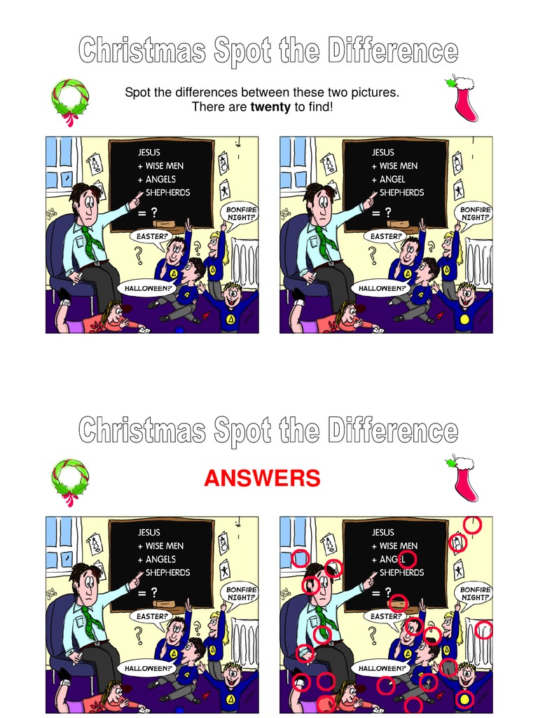 Spot The Differences Between These Two Pictures. There Are Twenty To ...