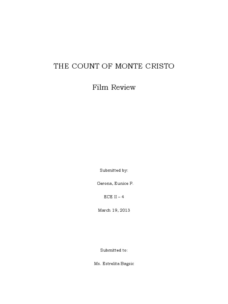 The Count of Monte Cristo | PDF