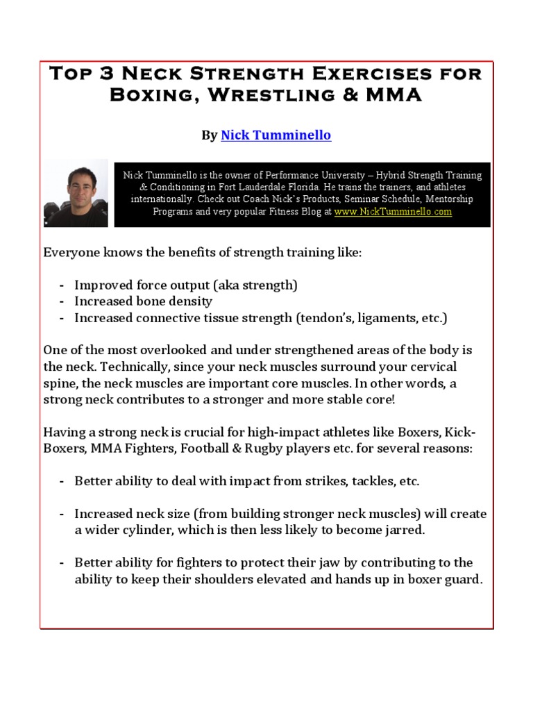 3 Drills For Improving Your Neck Strength | PDF