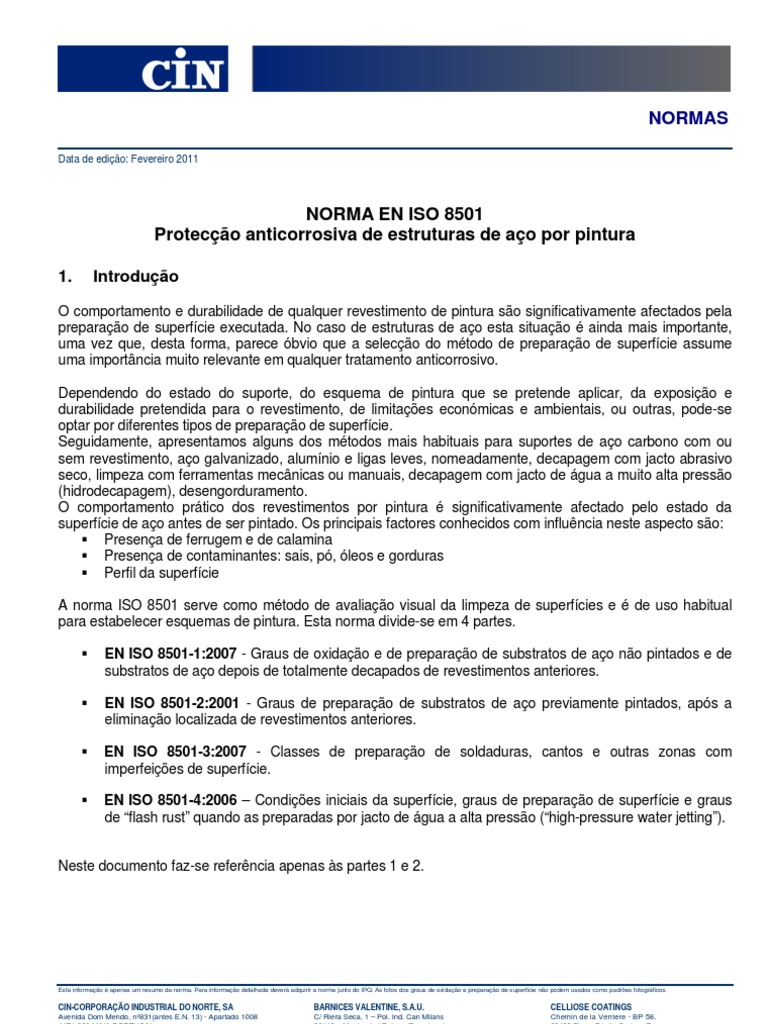 Norma en Iso 8501 | PDF | Galvanização | Pinturas