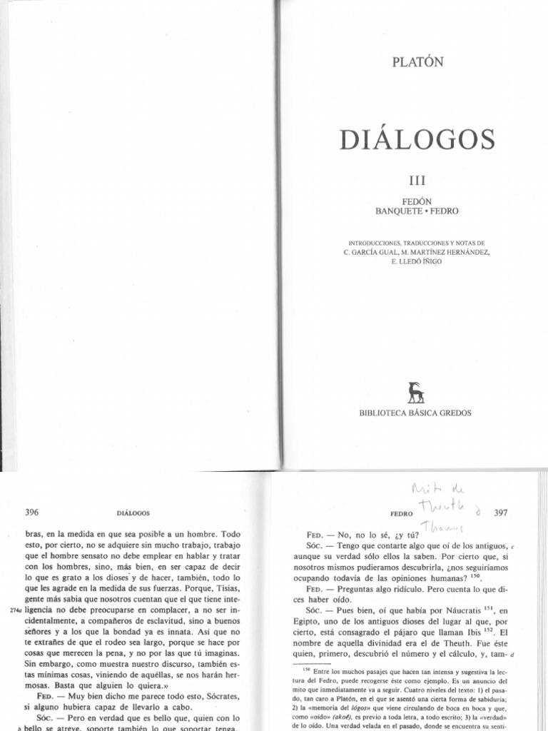 1.platón, Fedro | PDF | Platón | Verdad