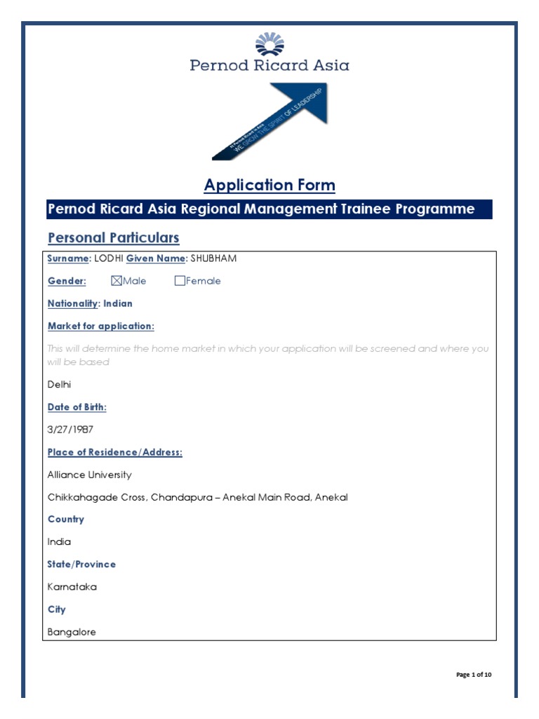 PRA Application Form 2012 2 | Postgraduate Education | Academic Degree