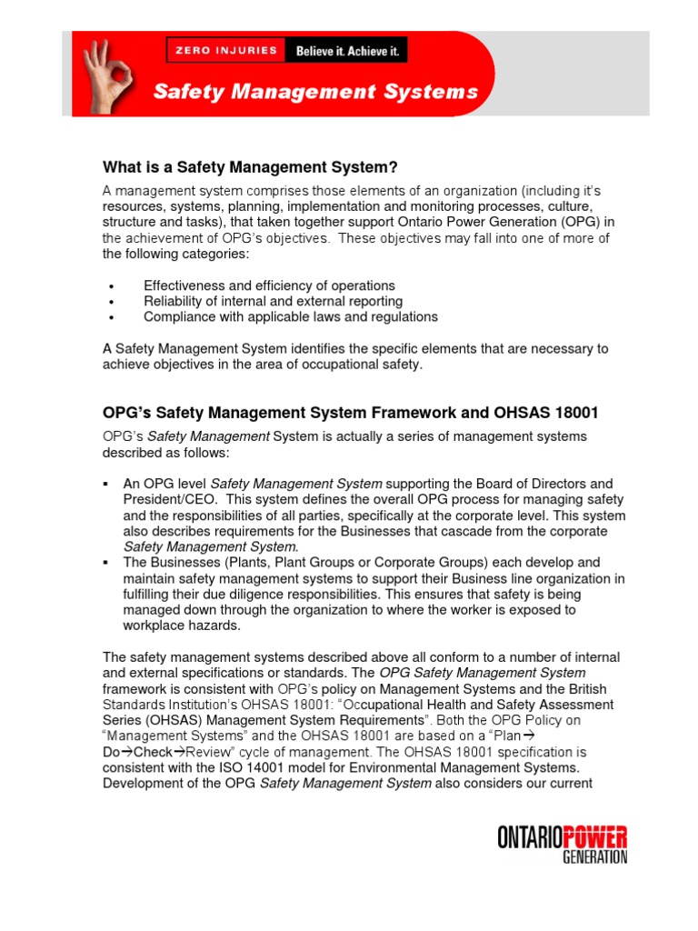Safety Management System | PDF | Safety | Occupational Safety And Health