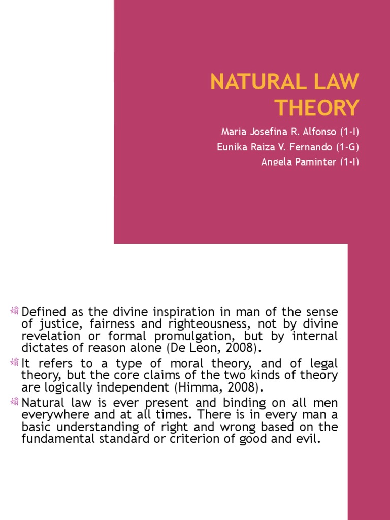 Natural Law Theory | Natural Law | Jurisprudence