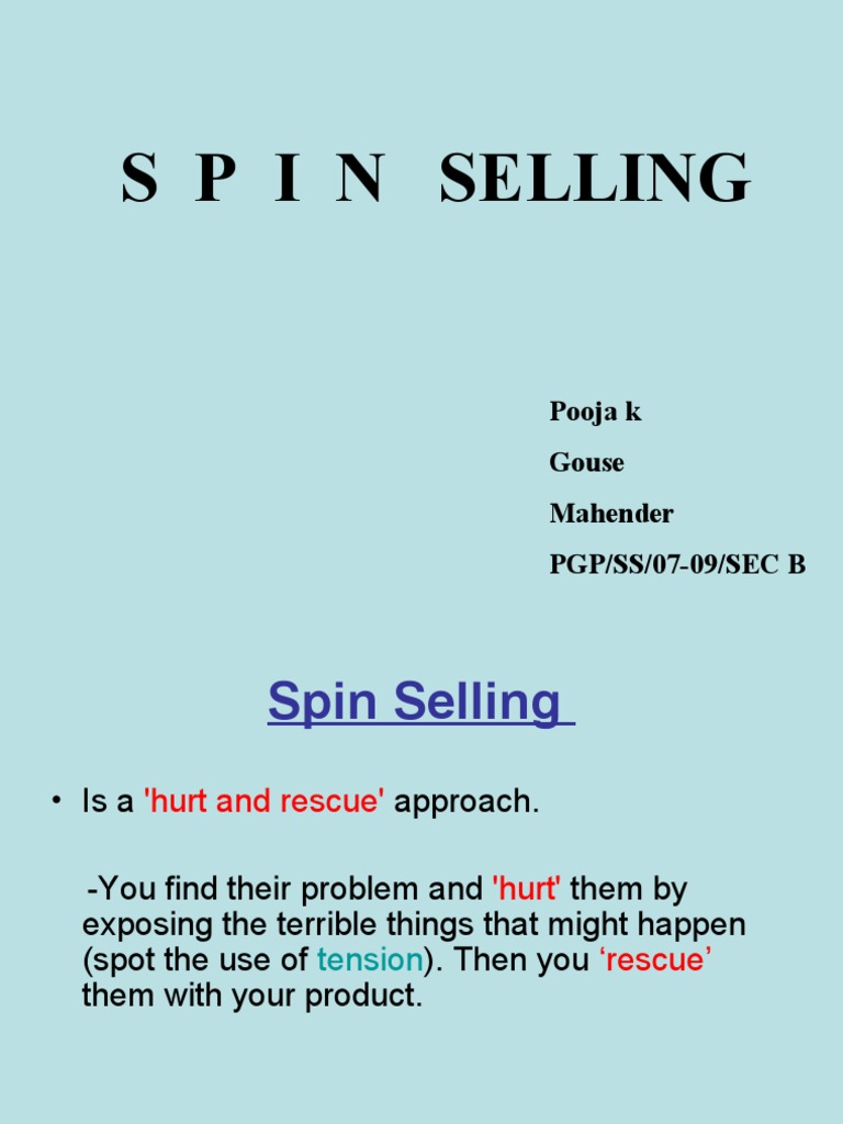 Spin Selling | Financial Transaction | Sales