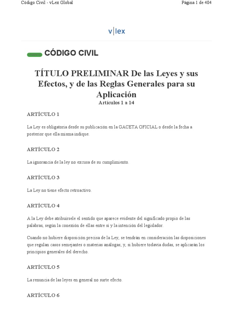 Codigo Civil Venezolano | PDF | Parentesco | Matrimonio
