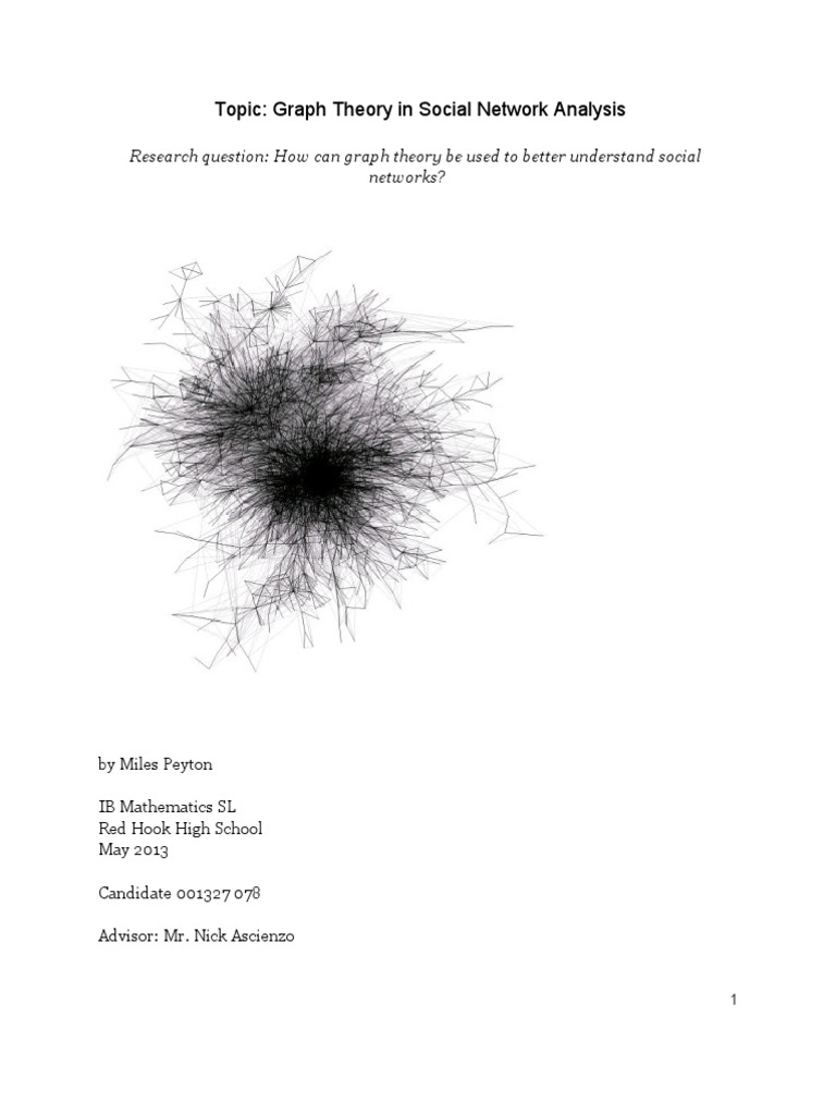 How Can Graph Theory Be Used in Social Networks? | Download Free PDF ...