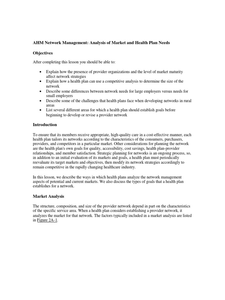 AHM 530 Network Management | PDF | Health Maintenance Organization ...