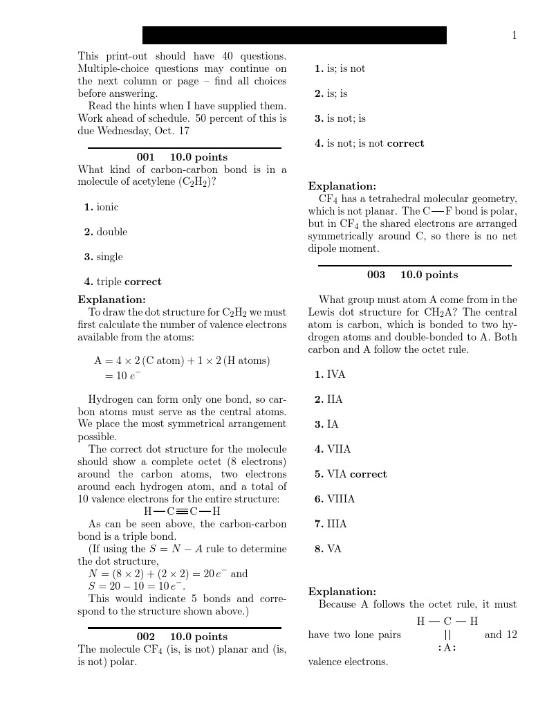 Chapter 8-9 | PDF | Chemical Bond | Covalent Bond