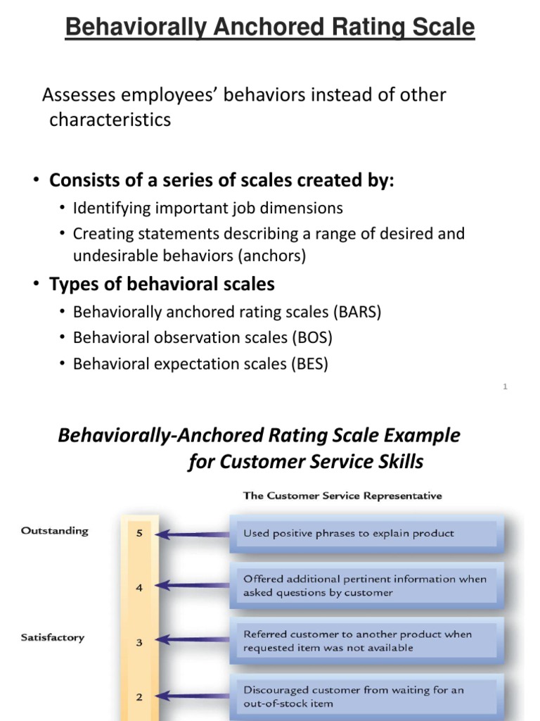 Behaviorally Anchored Rating Scale Overview | PDF