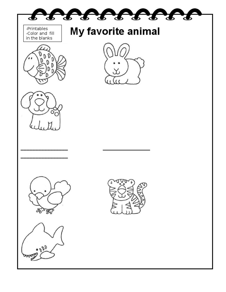 Fill-in-the-Blank Animal Printables | PDF