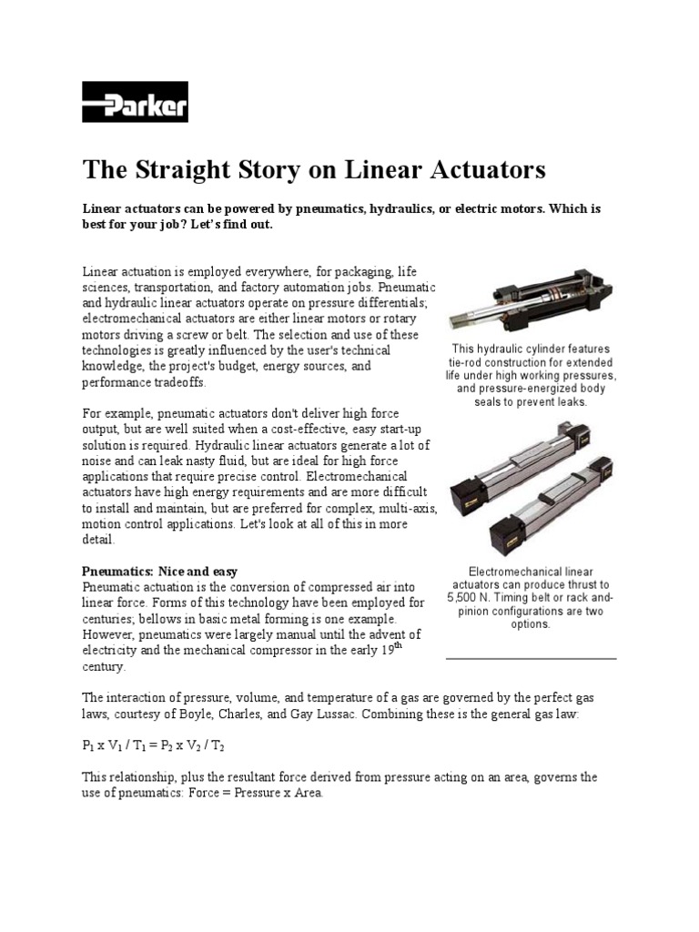 Linear Actuators | PDF | Engines | Actuator