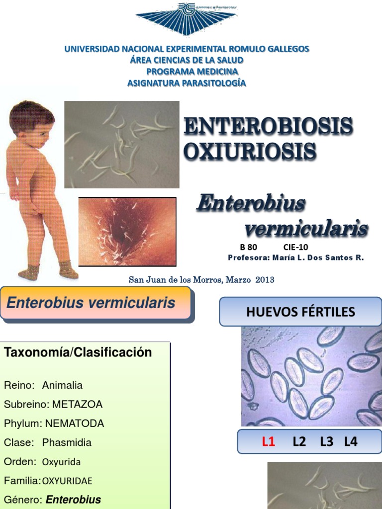 ENTEROBIOSIS, OXIUROSIS (1) | Ciencias de la Salud | Bienestar