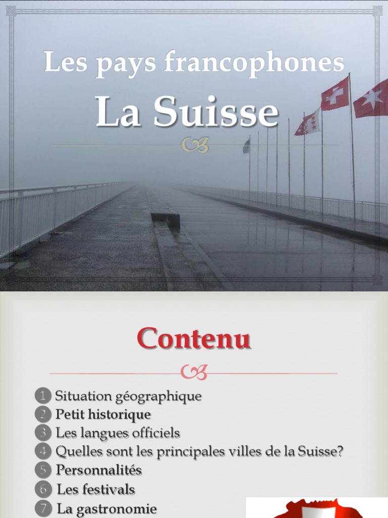 Le Pays Francophone La Suisse | PDF | Suisse