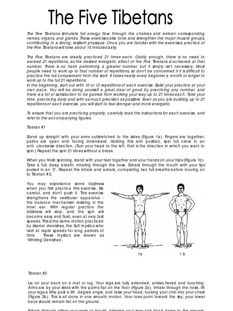 The Five Tibetans - Info Sheet | PDF | Breathing | Sports
