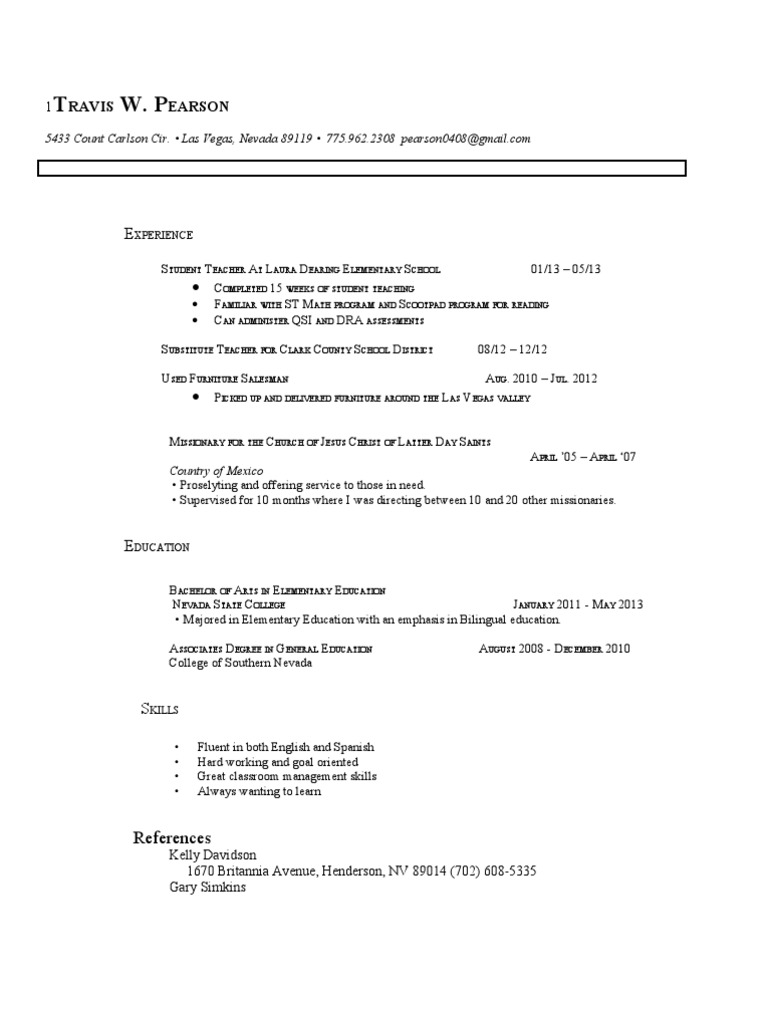 Travis Pearson Resume | PDF