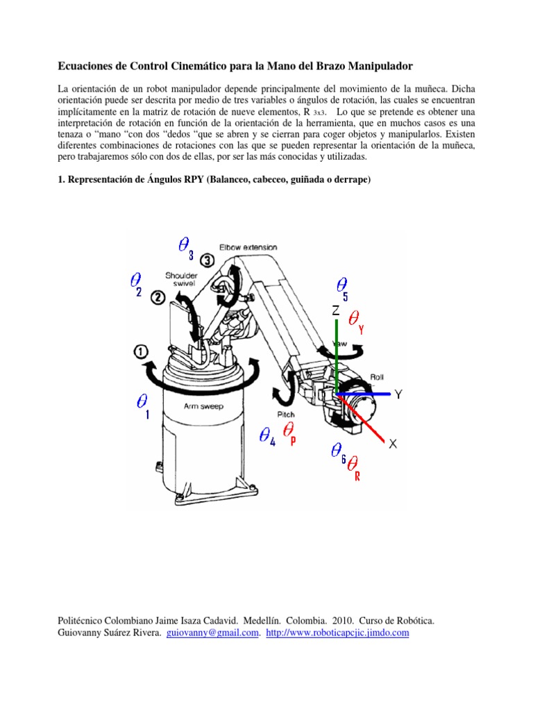 Representación de Ángulos de Euler | PDF | Rotación | Análisis matemático