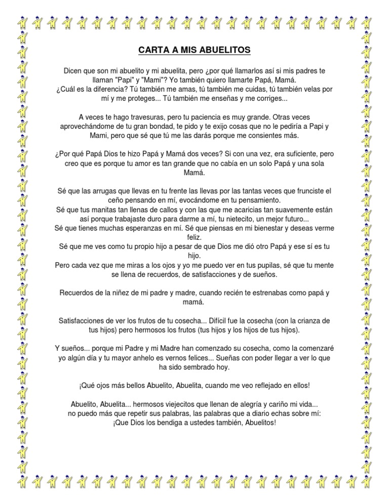 Carta de amor a mis abuelitos | PDF