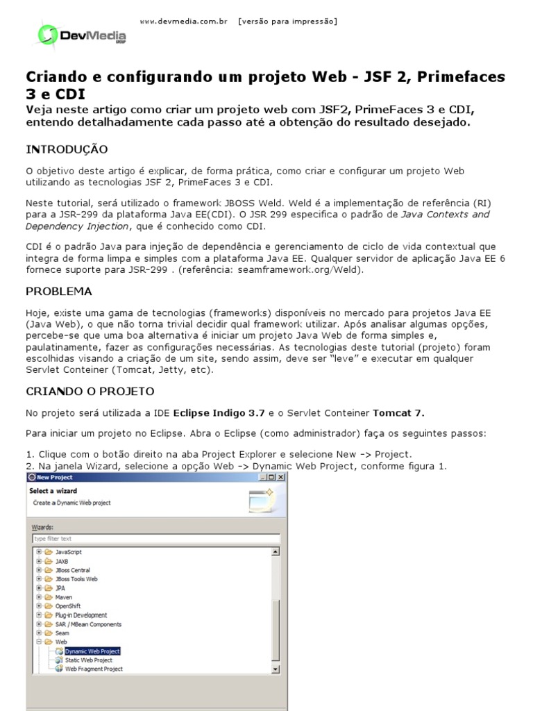 Versão para Impressão - Criando e Configurando Um Projeto Web - JSF 2, Primefaces 3 e CDI ...