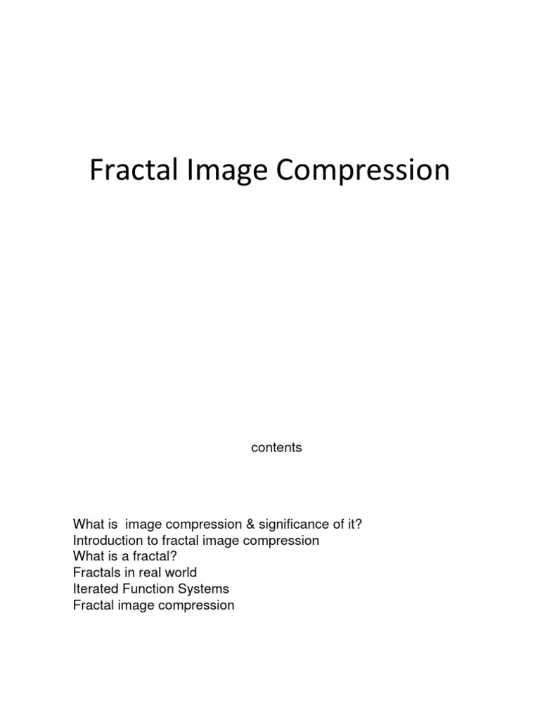 Fractal Image Compression | PDF | Data Compression | Fractal