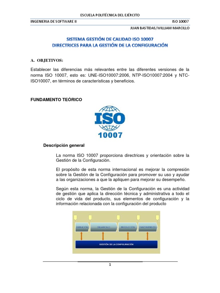 Gestión Configuración ISO 10007: Guía y Beneficios | PDF | Proceso de ...
