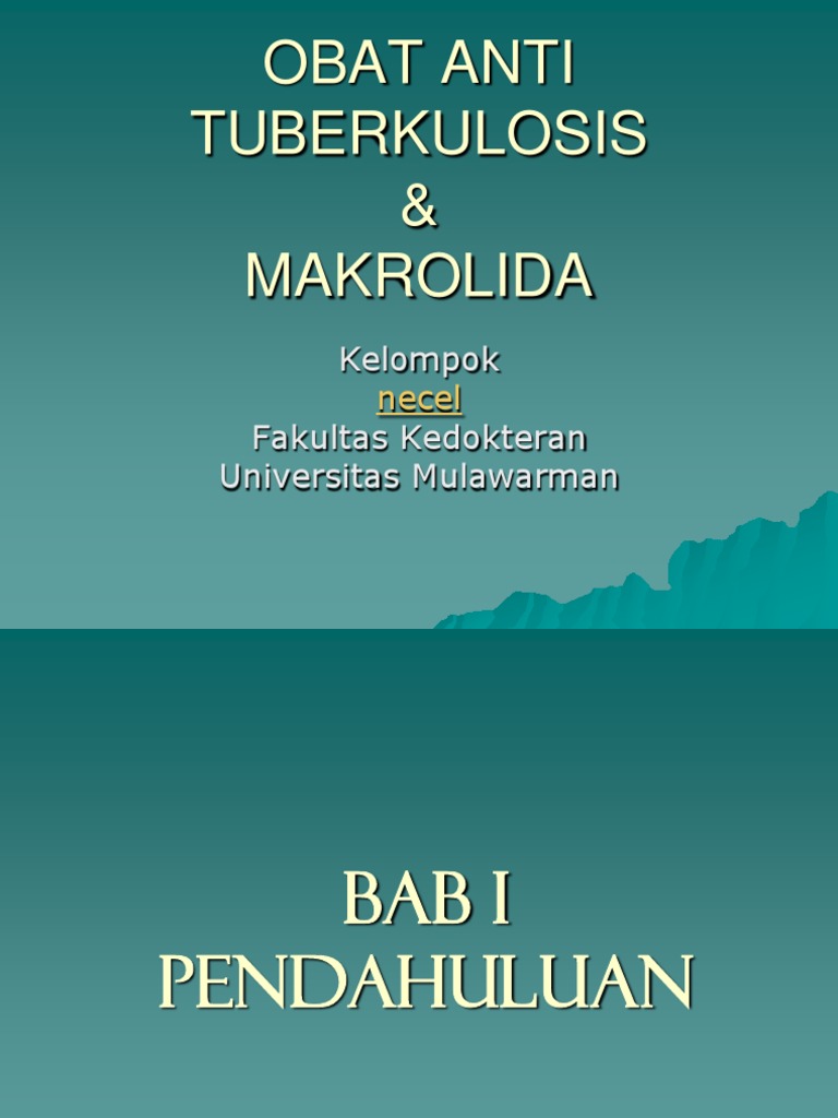 Obat Anti Tuberkulosis Dan Makrolida | PDF | Pengembangan Diri | Sains ...